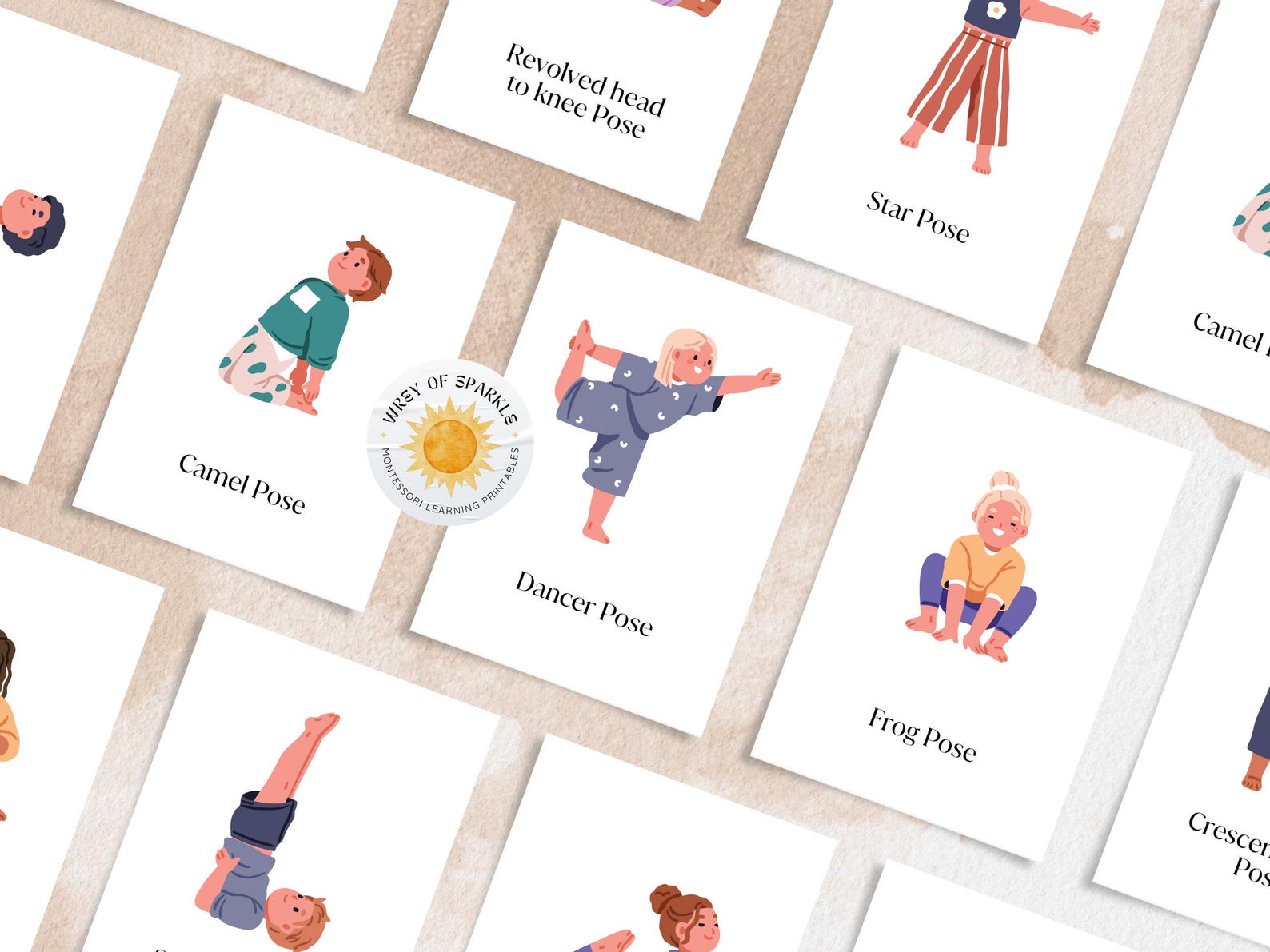 18 Children's Yoga Cards Printable, Kids Movement for Mindfulness ...