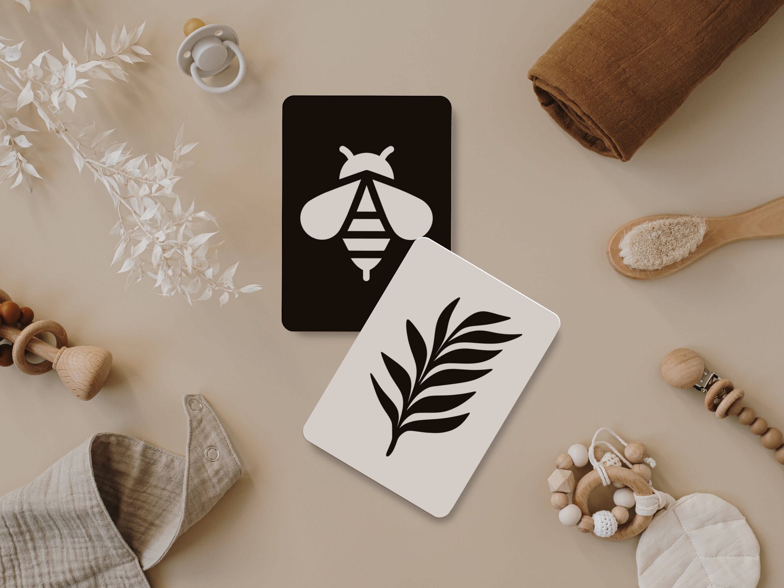 20 Printable Design Baby Sensory Development Flash Cards, Set of High ...