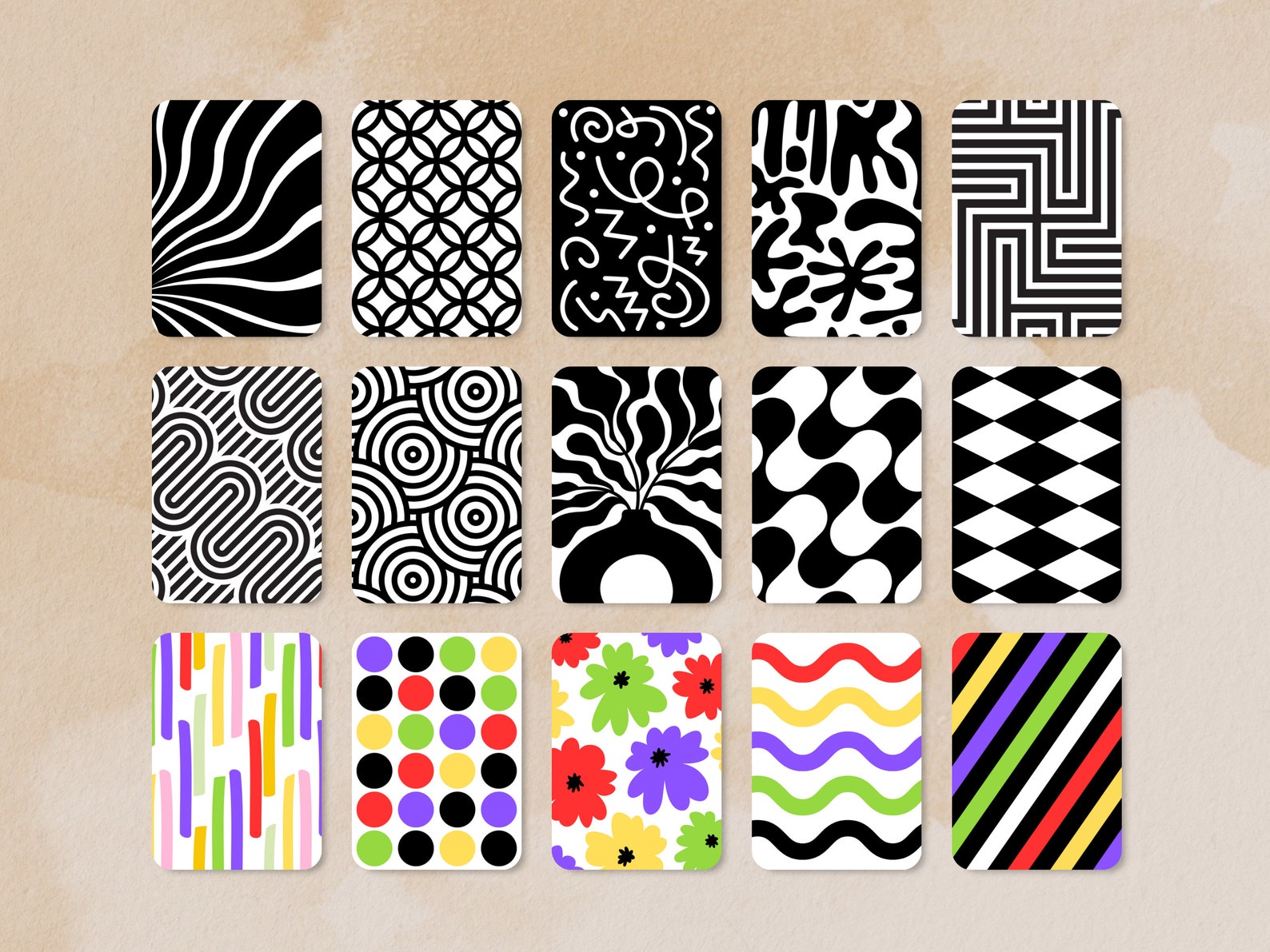 60 High Contrast Baby Cards Bundle, Printable Montessori Bright ...