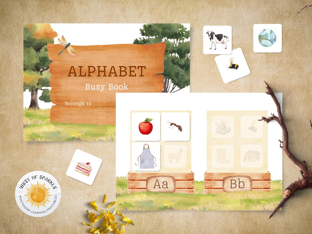 Printable Alphabet Busy Book: Letter Sound Activity (digital Download ...