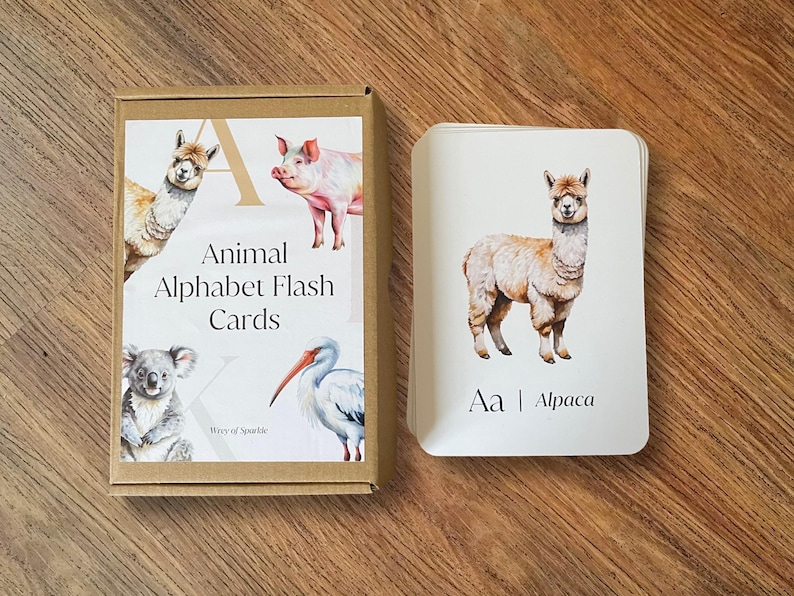 Animal Alphabet Flash Cards, Classroom Decor, Toddlers Preschool Early ...