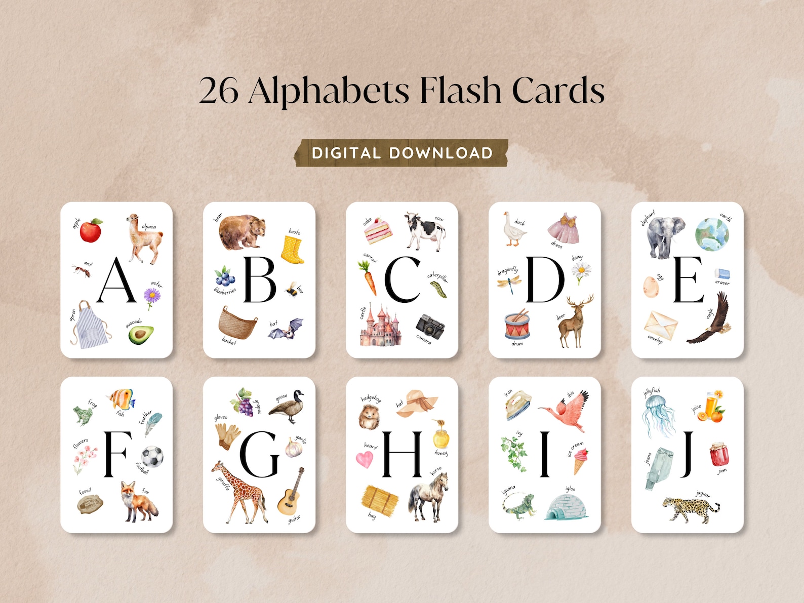 ABC Nature Flashcards, Nature Scavenger Hunt Activity, Nature Unit ...