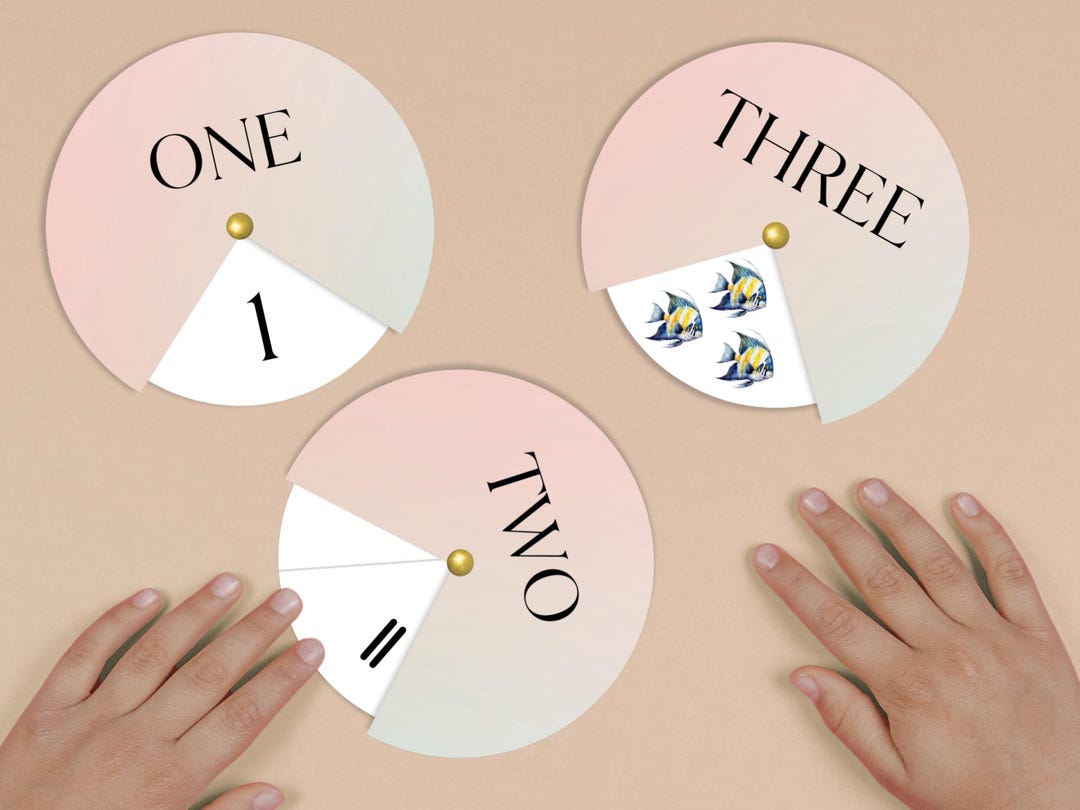 1-10 Number Wheels, Learning Game for Kids, Printable Pre-math Lesson ...