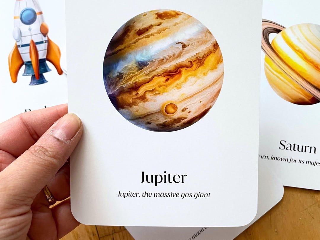 Solar System Flash Cards: Watercolor Planets, Homeschool Learning - Etsy