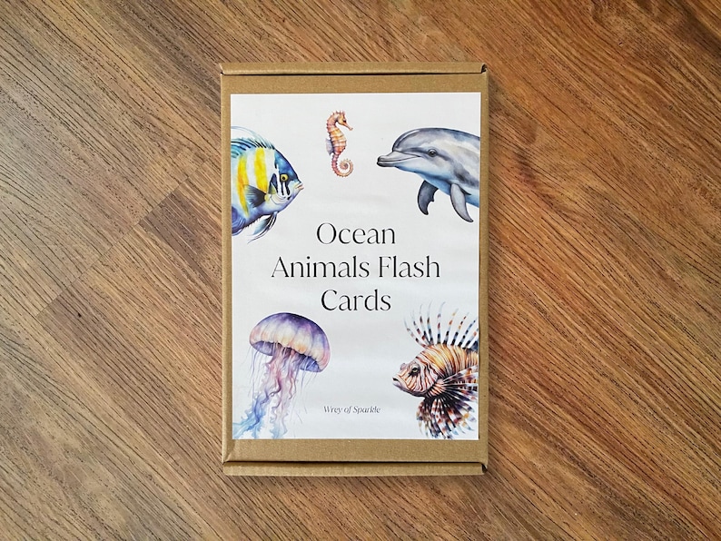 Ocean Animal Montessori Cards: Printable Flashcards for Homeschool - Etsy