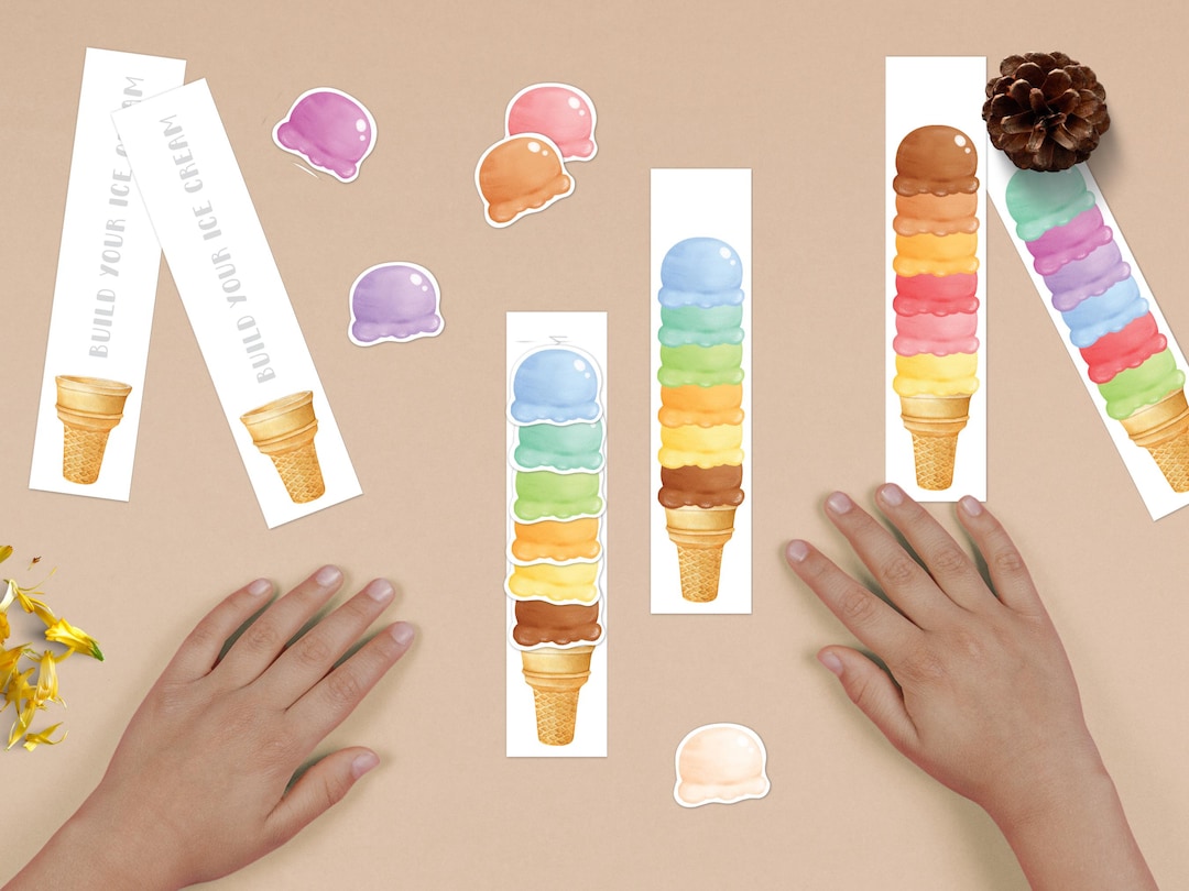 Ice Cream Builder Toddler Activity, Fine Motor Skills Printables ...