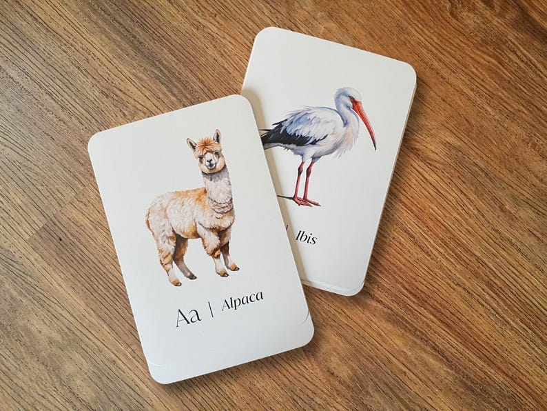 Animal Alphabet Flash Cards, Classroom Decor, Toddlers Preschool Early ...