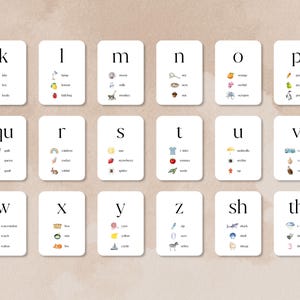 Phonics Flashcards: UK Homeschooling, Montessori, EYFS (digital ...
