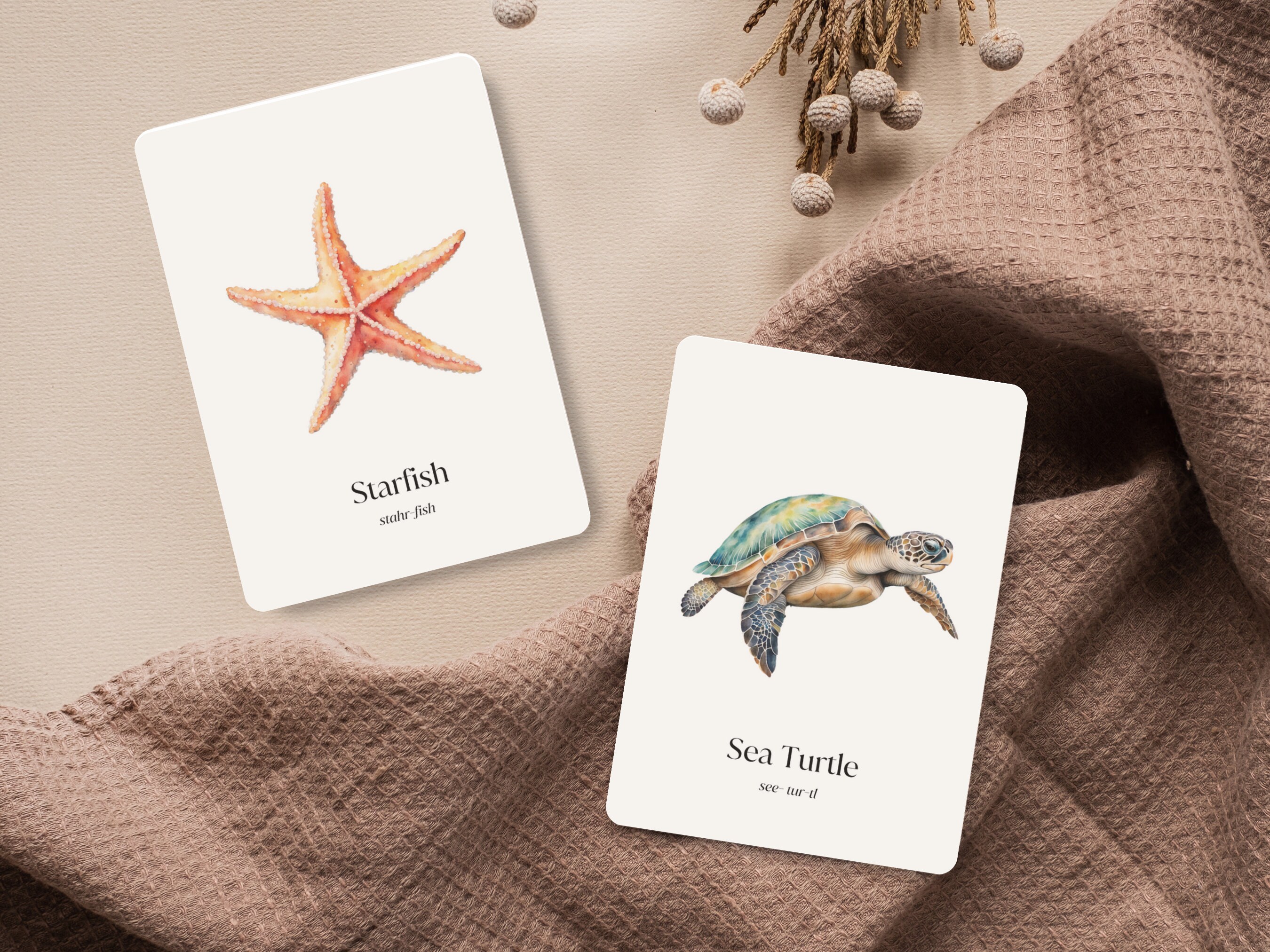 OCEAN ANIMALS, 25 Printable Ocean Animal Montessori Cards, Ocean Animal ...