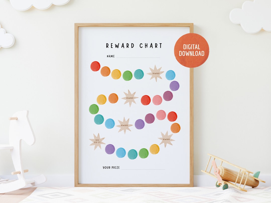 Printable Reward Chart, Toddler Reward Charts, Homeschool Reward Chart ...