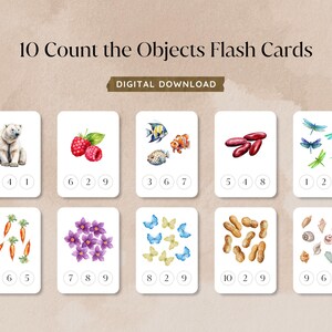 Montessori Count and Clip Cards: Numbers 1-10 (digital Download) - Etsy