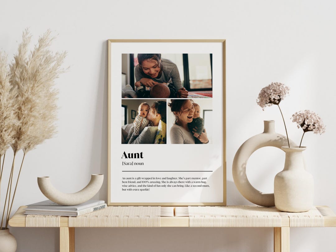 Personalized Auntie Definition Print: Custom Photo Gift (digital ...