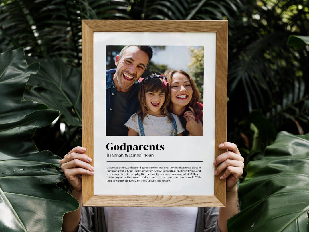 Personalized Godparents Definition Print: Custom Photo Gift (digital ...