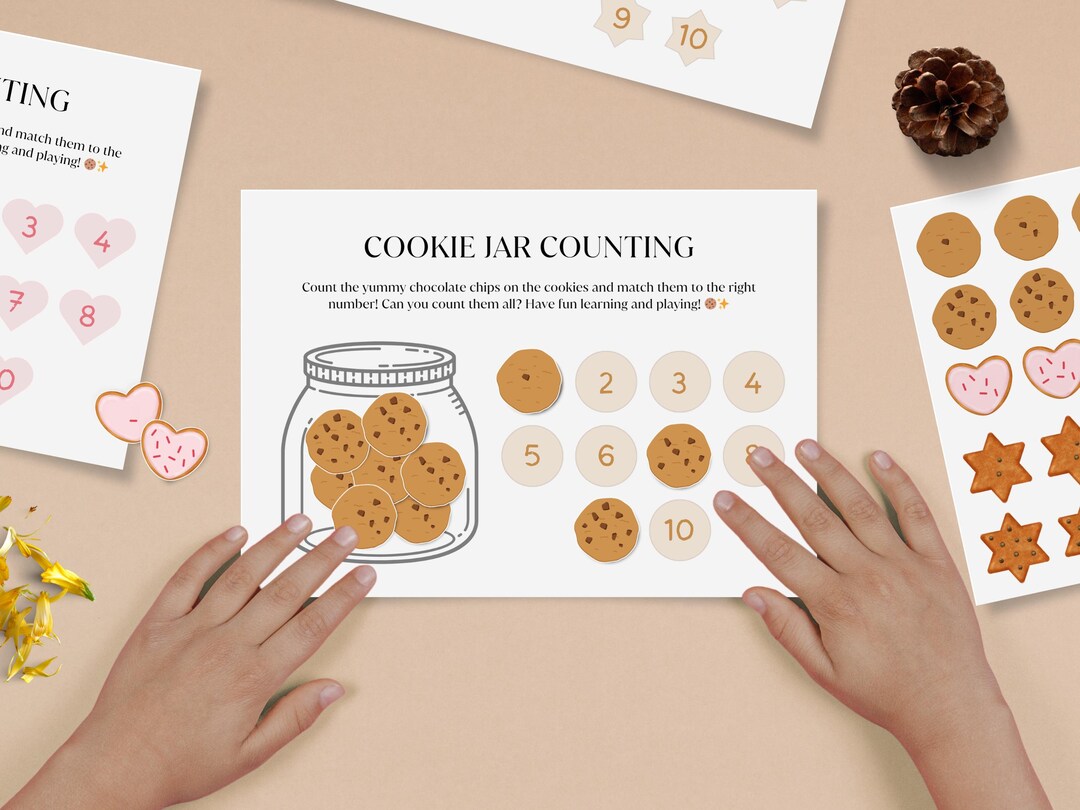 Cookie Jar Counting Activity: Number Matching Printable (PDF) - Etsy