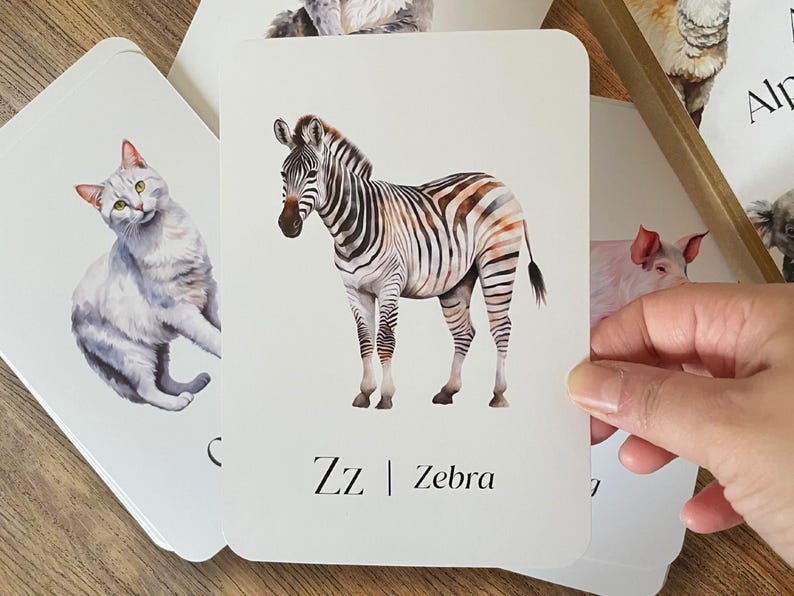 Animal Alphabet Flash Cards, Classroom Decor, Toddlers Preschool Early ...