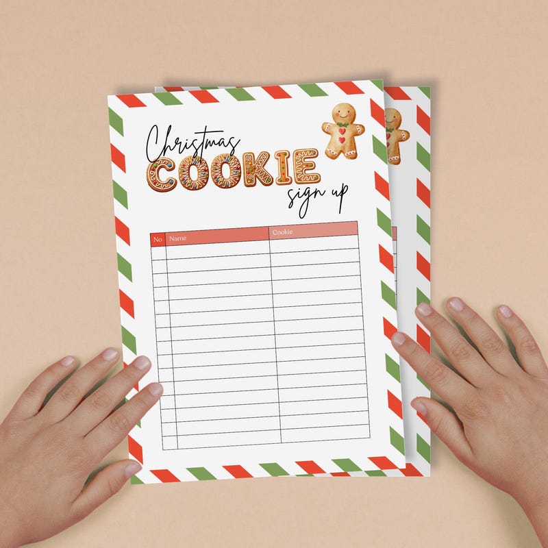 Cookie Sign up Sheet - Etsy