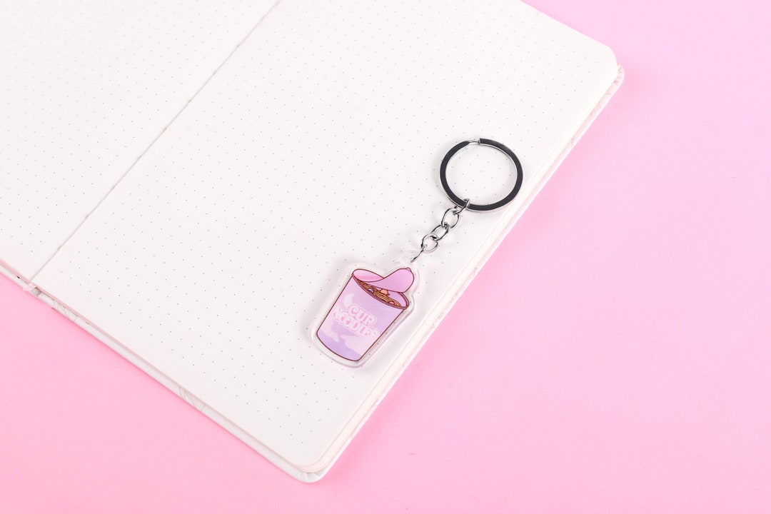 Cup Noodle Keychain | Galaxy Cup Noodle Acrylic Keychain | Cute - Etsy