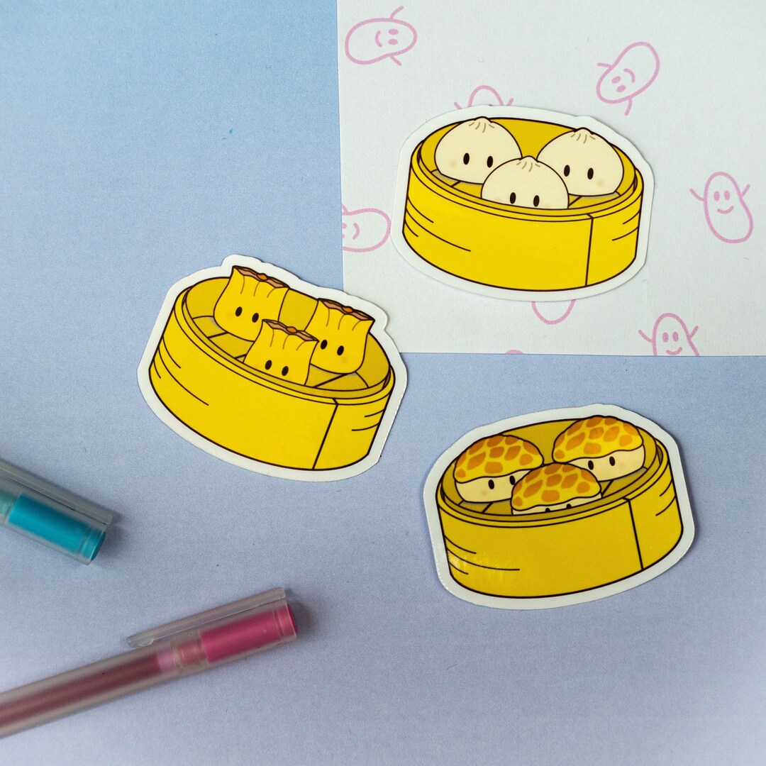 Dim Sum Stickers | Waterproof Glossy Vinyl Sticker | Cute - Etsy