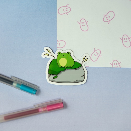 Frog Sticker Waterproof Glossy Vinyl Sticker Cute - Etsy