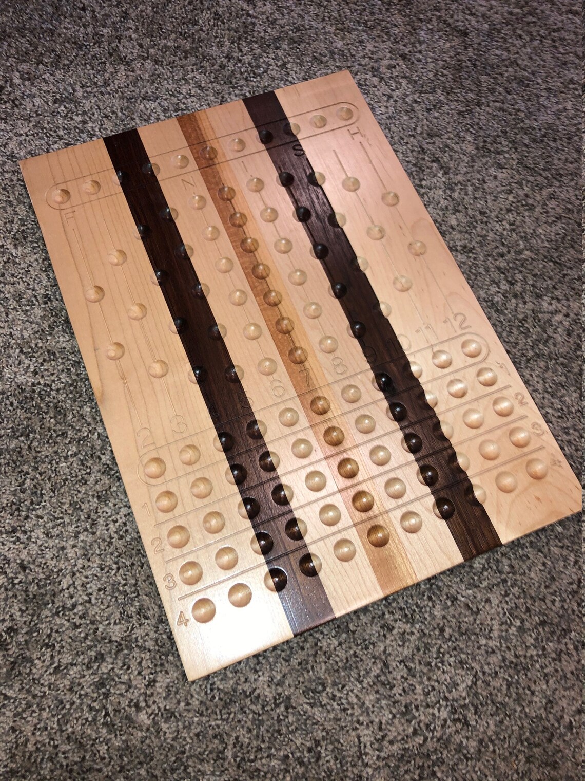 Classic Horse Racing Board 12" X 17" Maple, Cherry and Walnut, Setup to ...