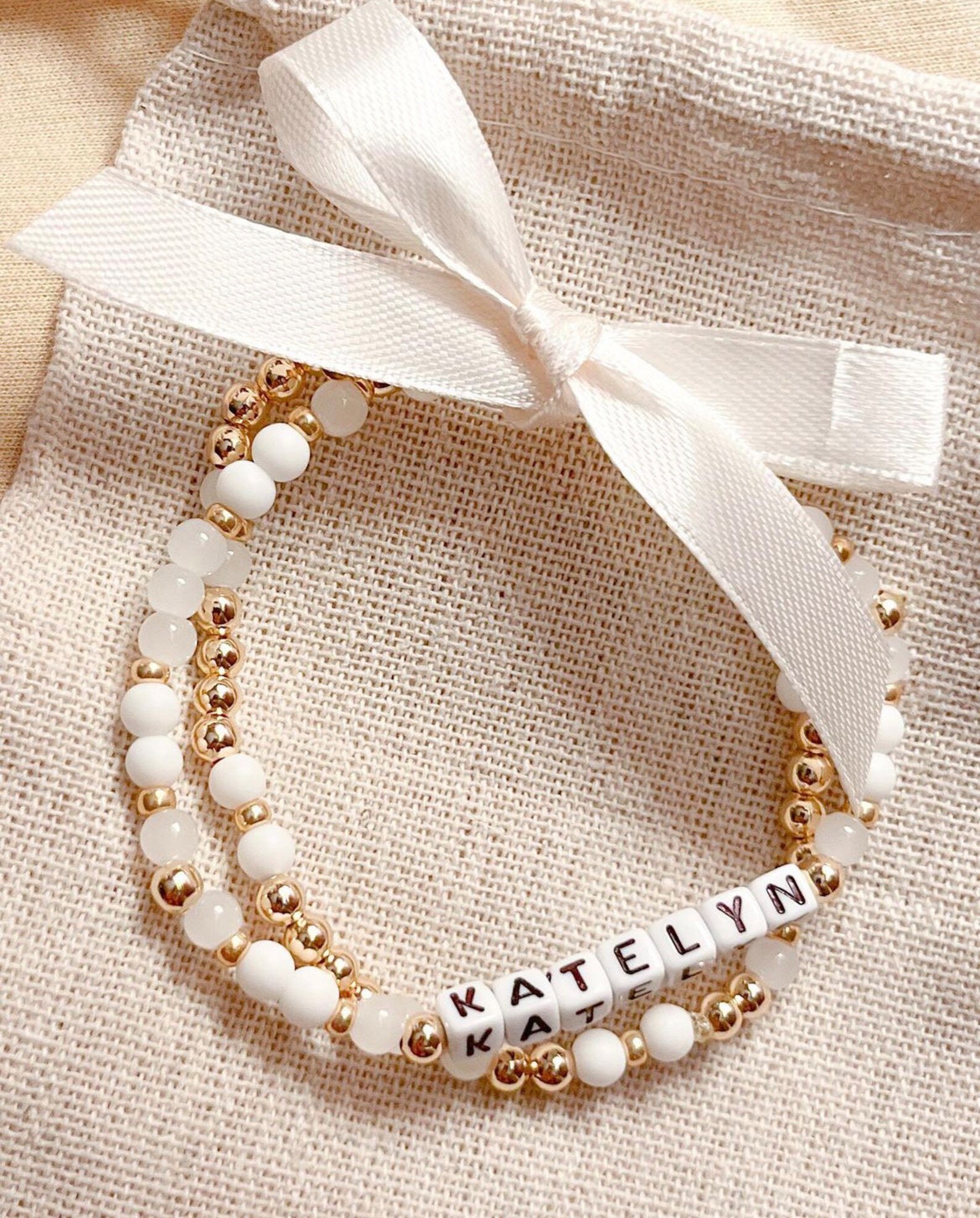 2 Stack Name/affirmation Bracelet Set - Etsy