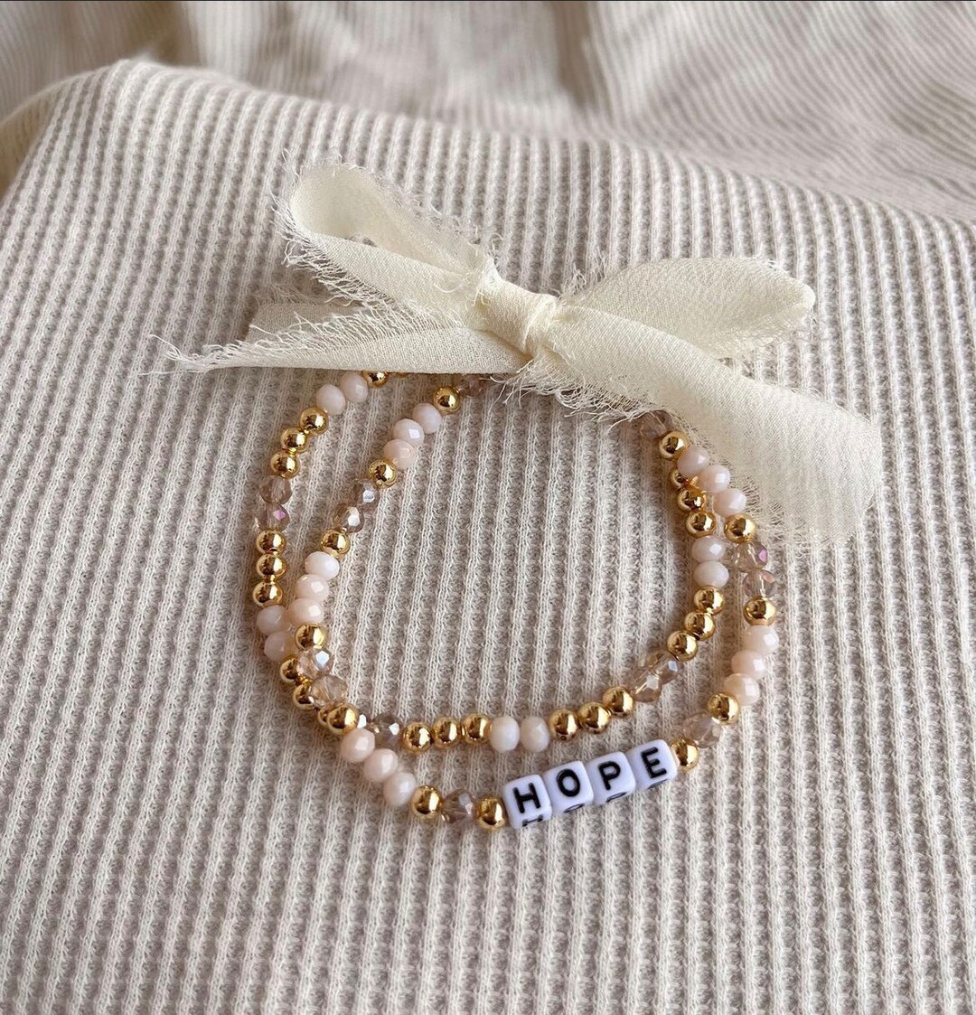 2 Stack Name/affirmation Bracelet Set - Etsy