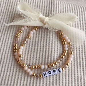 2 Stack Name/affirmation Bracelet Set - Etsy