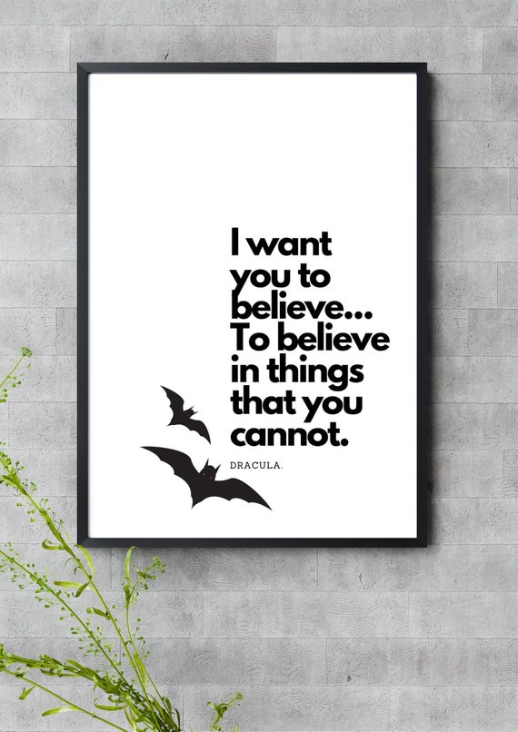 Dracula Gothic Quote Print Downloadable Digital Print - Etsy