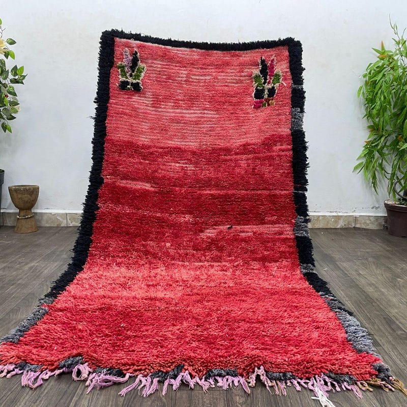 Red Moroccan Rug - Etsy