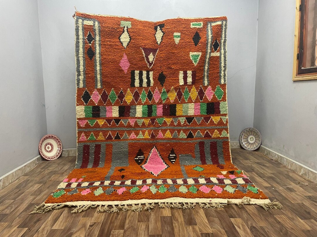 Custom Moroccan Berber Rug Red, Custom Carpet Red, Boujaad Shag Rug ...