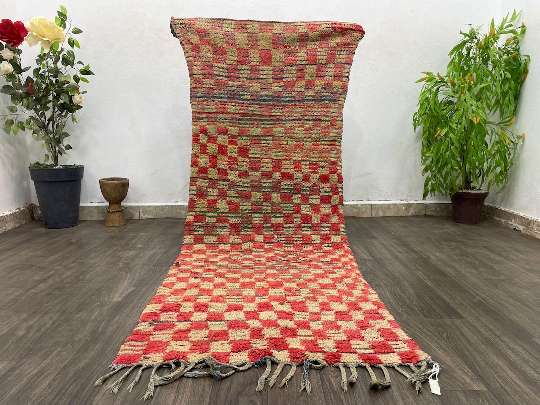 Vintage Unique Checkered Rug Runner for Kitchen Washable Carpet - Etsy