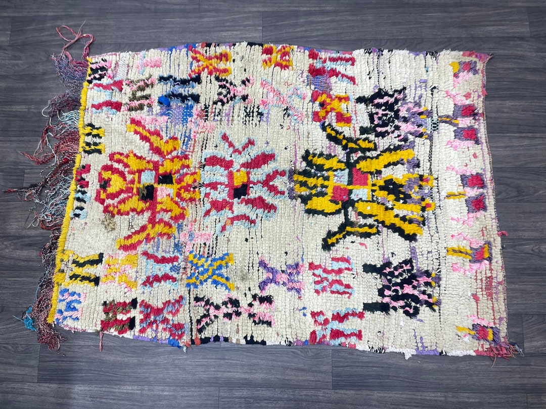 Small Rug 3x5 Abstract Rug Smaal Living Room Small Rug Vintage Morroco ...