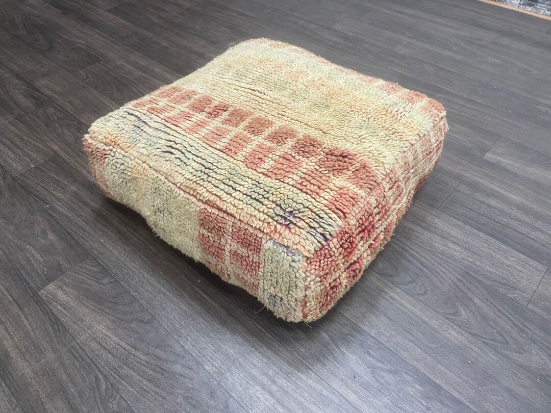 Moroccan Pouf for Him, Macrame Pouf Pattern, Berber Style, Handmade ...