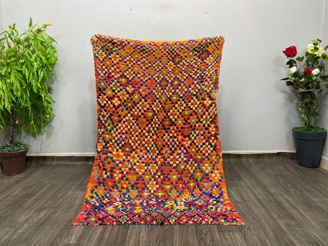 Small Rug Aesthetic - 3x5 Ft - Vintage Moroccan Rug - Bohemian Boho ...