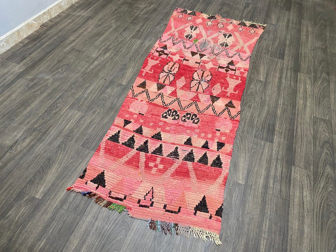 Farmhouse Home Decor Rug Modern Pink Runner Rug for Living Room Modern ...