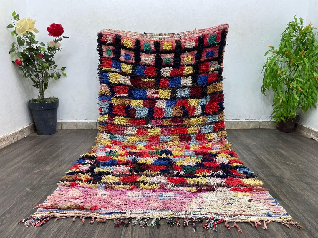 Eccentric Vintage Berber Rug - Vintage Boujad Rug - Handmade Carpet - Etsy