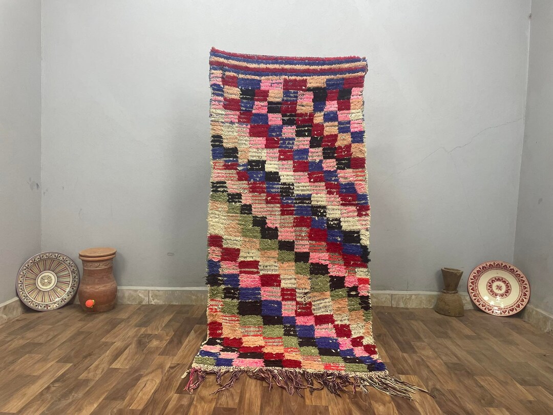 Checkered Rug Runner 6x3 Ft Checkerboard Rug for Furniture Floor Rug ...