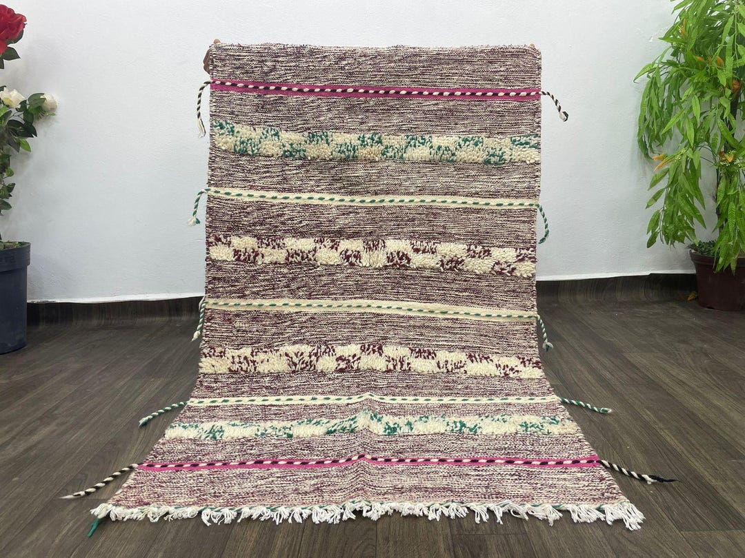 Moroccan Berber Custom Gray Rug 8x10 Chunky, Amazing Minimalist Kilim ...