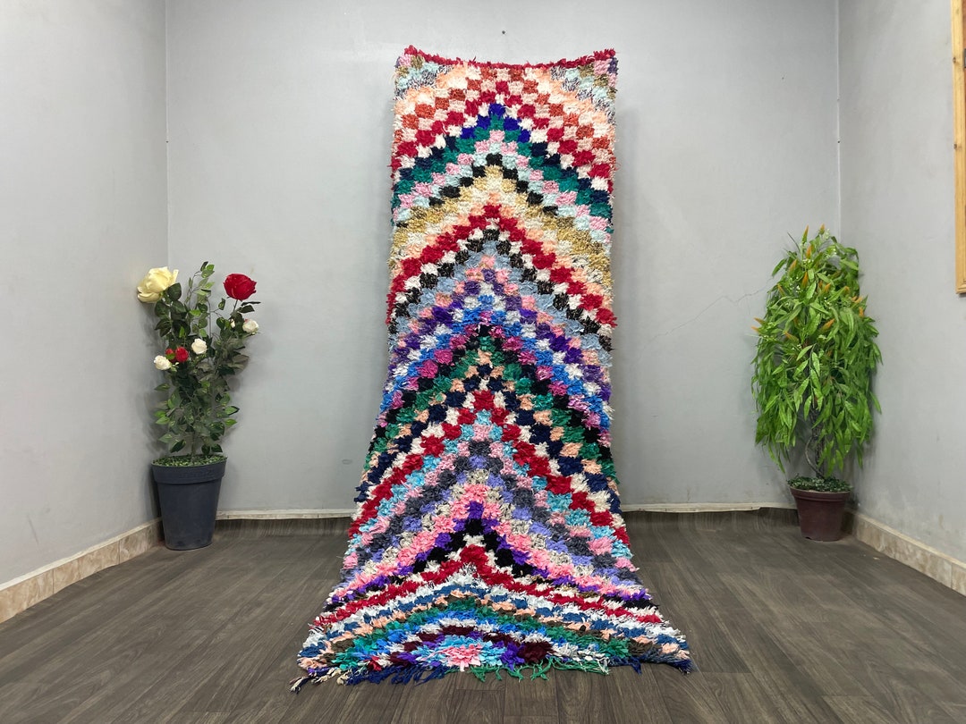Eccentric Beni Ourain Berber Rug, Abstract Rug Runner, Small Rug for ...