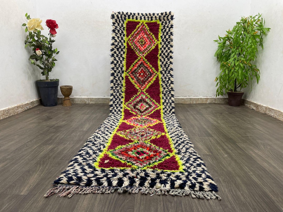 Berber Rug Runner, Moroccan Rug, Vintage Rug, Wool Runner, Hallway ...
