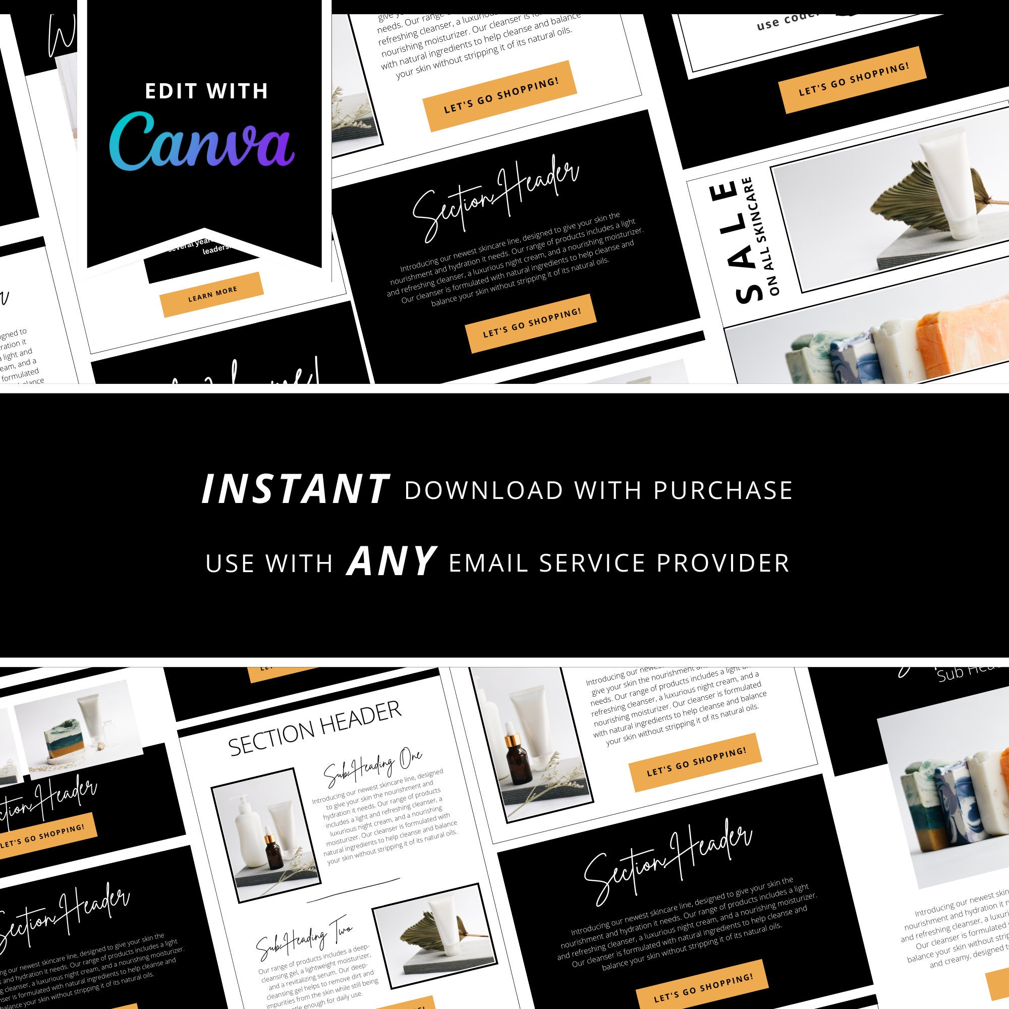 Canva Email Template Bundle - Canva Template for Email Marketing, Mail ...