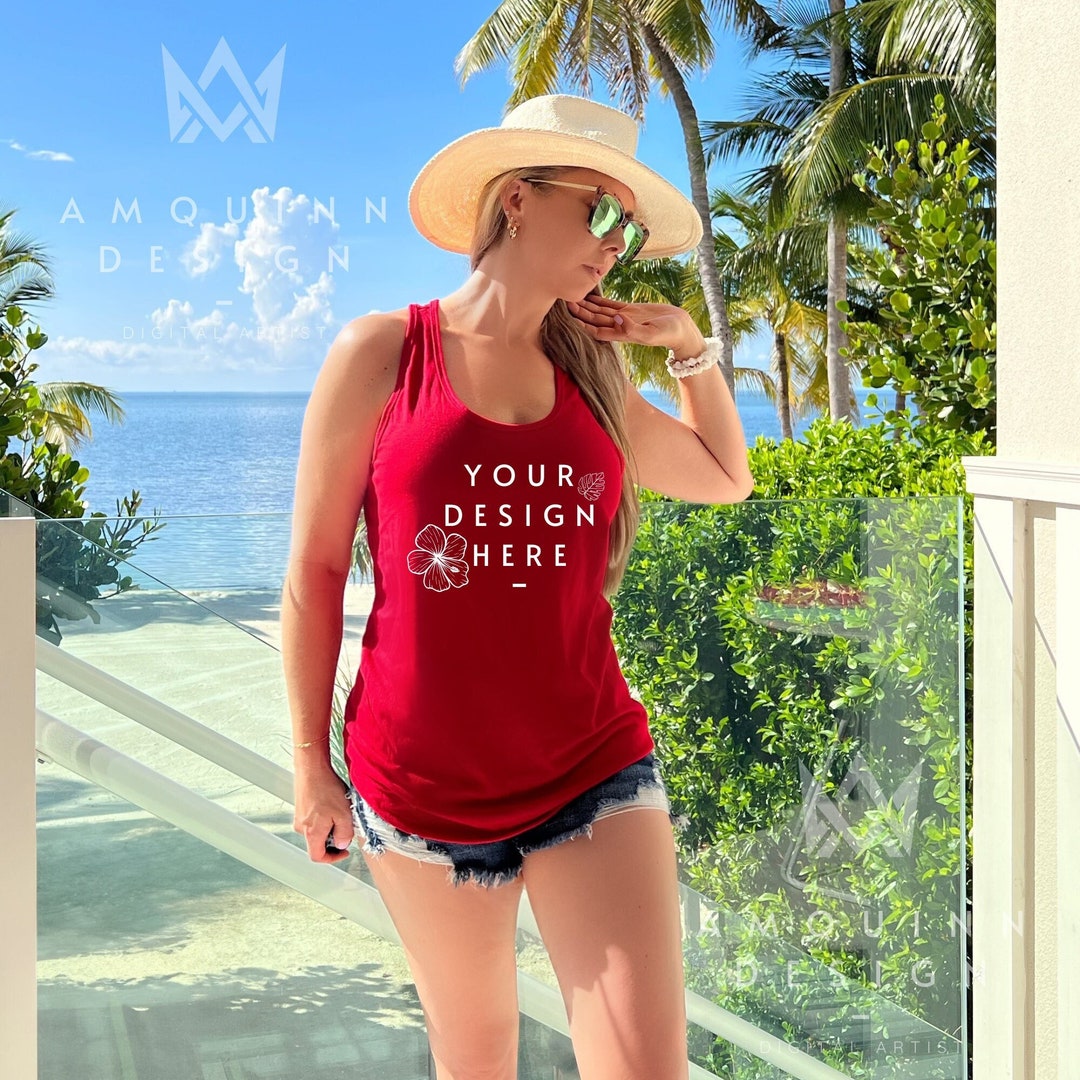 Red Tank Top Mockup | Next Level 1533 Racerback (digital Download) - Etsy
