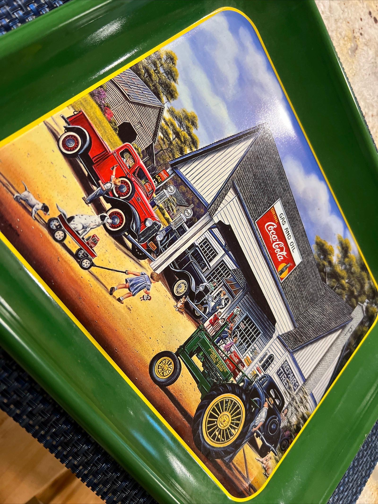 1996 Coca-cola & John Deere Serving Tray Fillin up on Memories Licensed ...