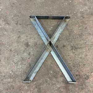 X Frame Angle Iron Furniture Leg: Rustic Metal Desk, Bench, Table - Etsy