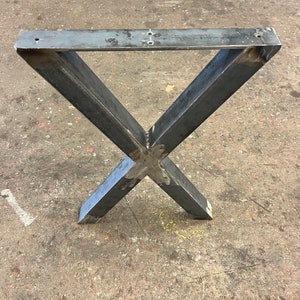 X Frame Angle Iron Furniture Leg: Rustic Metal Desk, Bench, Table - Etsy