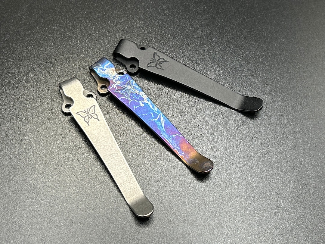 Titanium Deep Carry Pocket Clip Fits Most Benchmade - Etsy