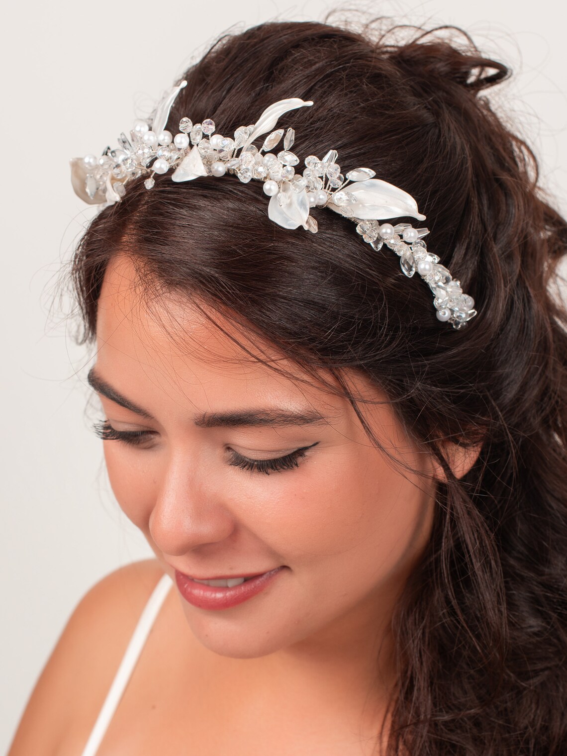 White Leaf Wedding Headpiece, Leaves Hair Vine, Bridal Hair Piece ...