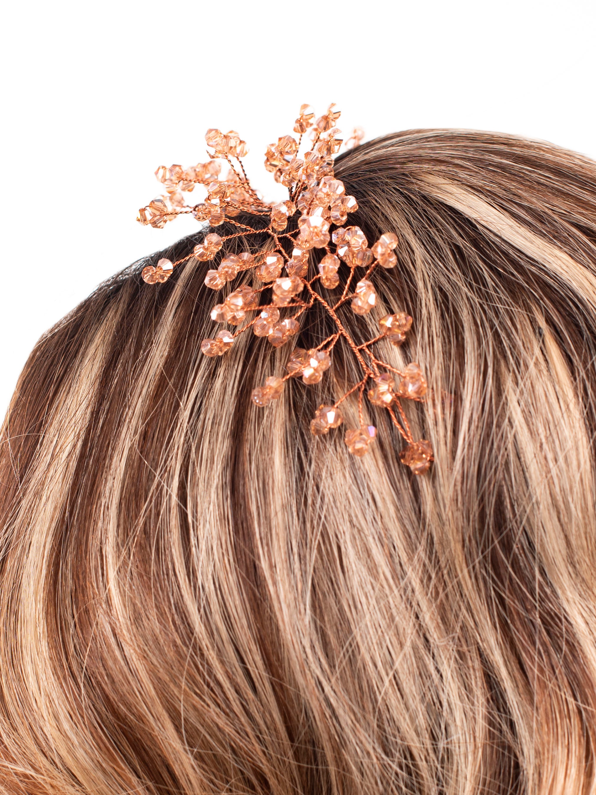 Crystal Bridal Hair Tiaras, Any Color Prom Tiara, Dark Blue Hair Vine ...