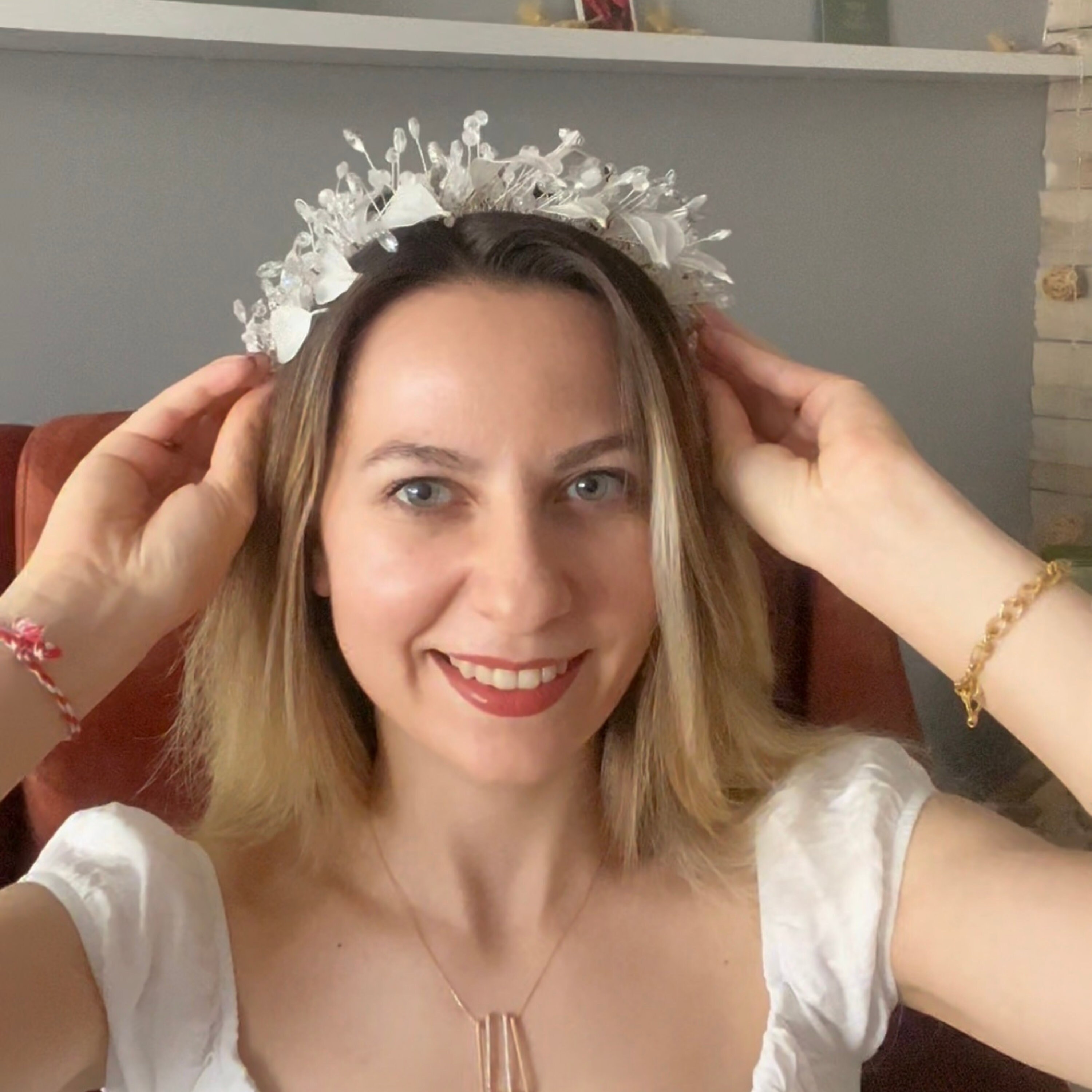 White Leaf Wedding Headpiece, Leaves Hair Vine, Bridal Hair Piece ...