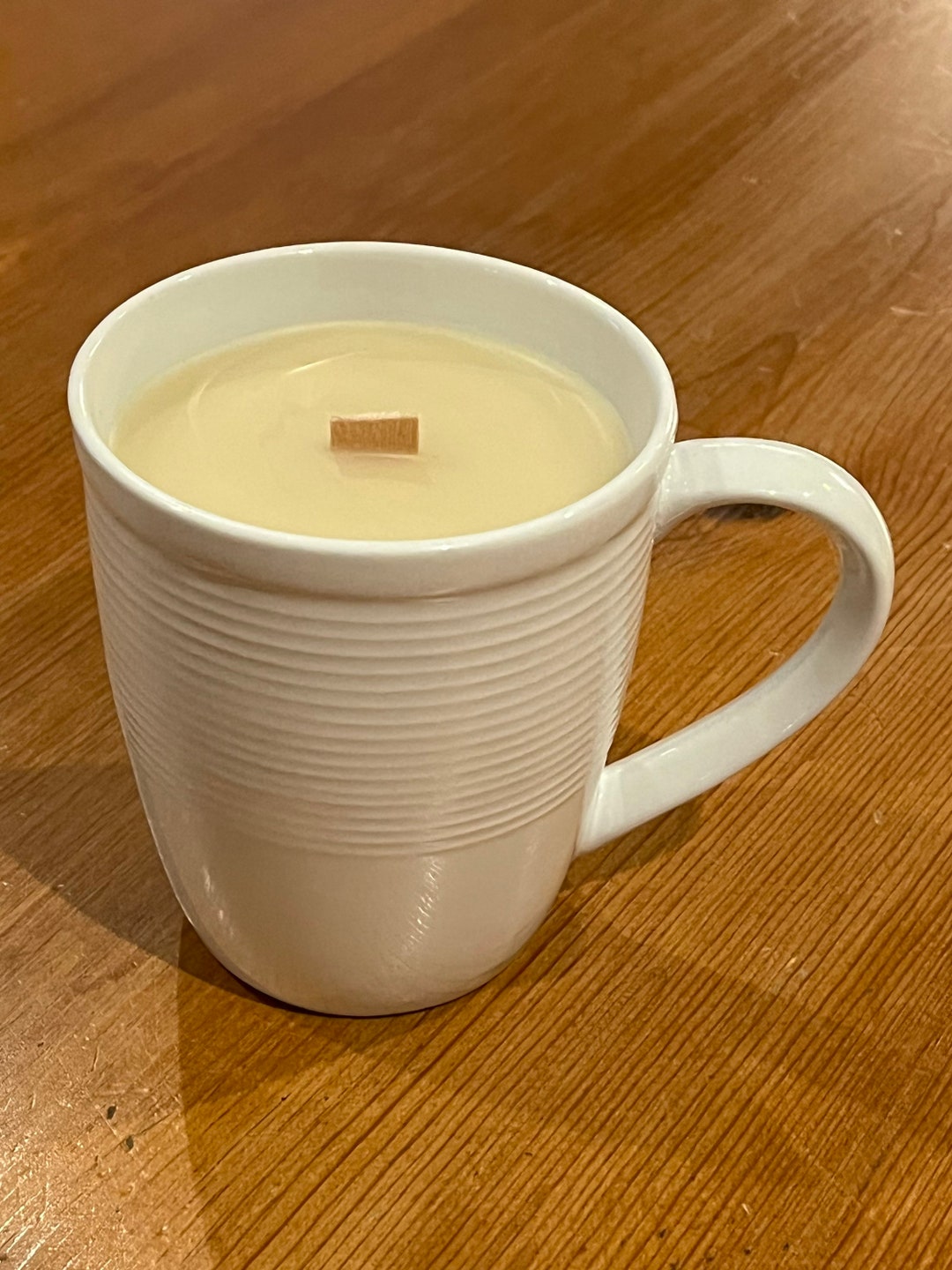Large Reusable White Mug With Ribs Container Candle - 100% Filtered ...